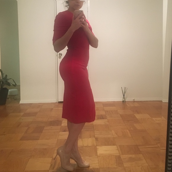 Diane Von Furstenberg | Dresses | Dvf Phyllis Fuchsia Midi Dress Size 2 ...